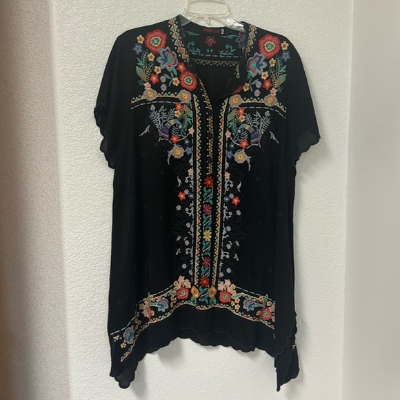 Johnny Was | Tops | Johnny Was Embroidered Tunic Blouse | Poshmark